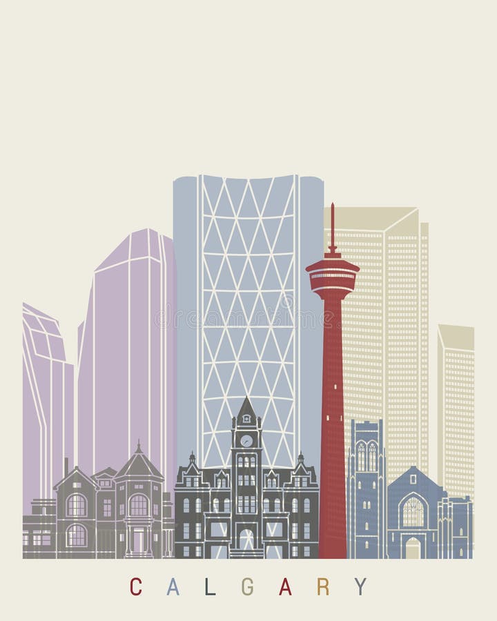 Calgary skyline stock vector. Illustration of canadian - 2782985