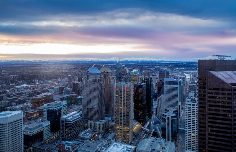 Calgary skyline editorial image. Image of winter, december - 48376010