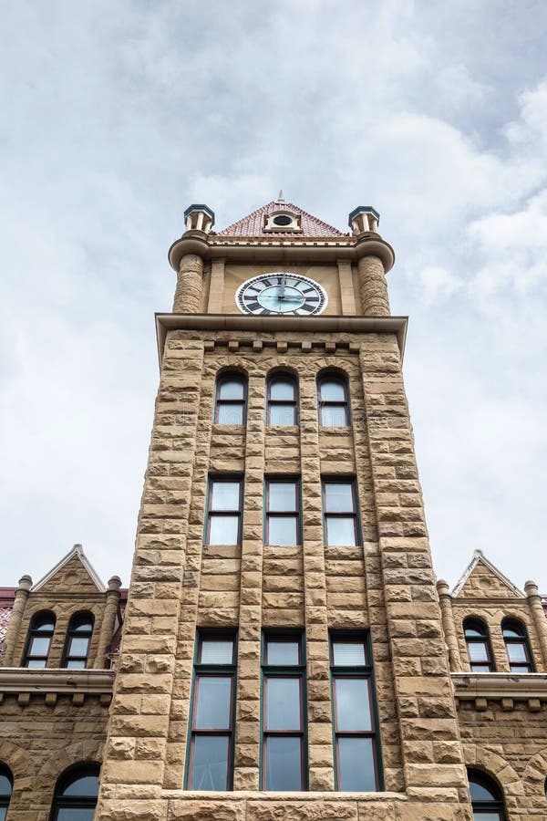 Calgary-Stadt Hall Clock Tower Stockbild - Bild von sandstein, halle ...