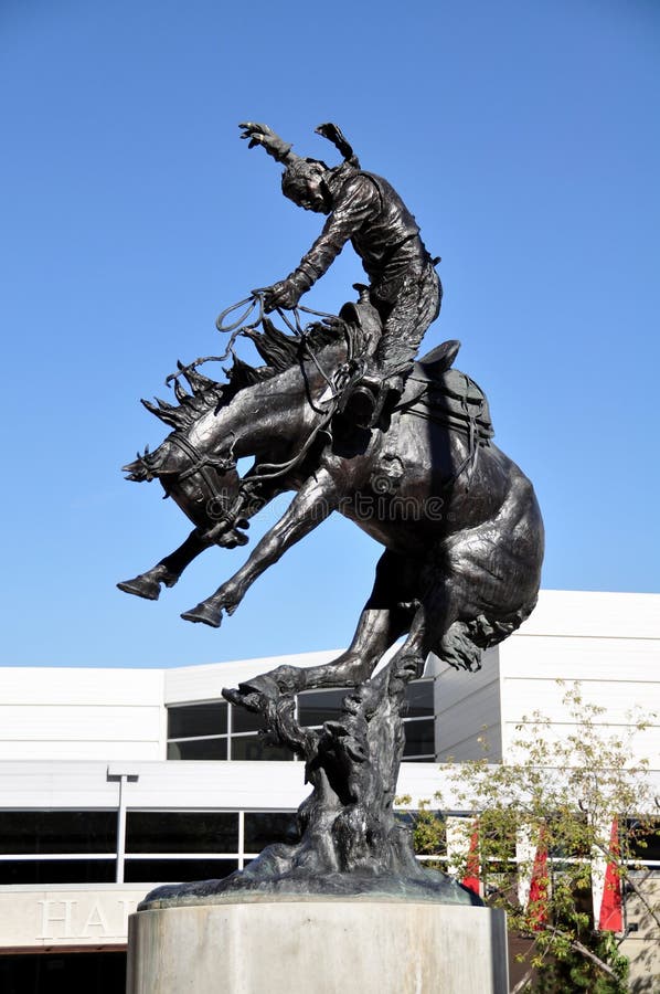 Calgary Stampede, Cowboy Statue Editorial Stock Image - Image of show ...