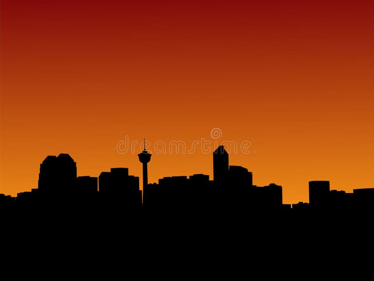 Calgary Tower Downtown Stock Illustrations – 614 Calgary Tower Downtown ...