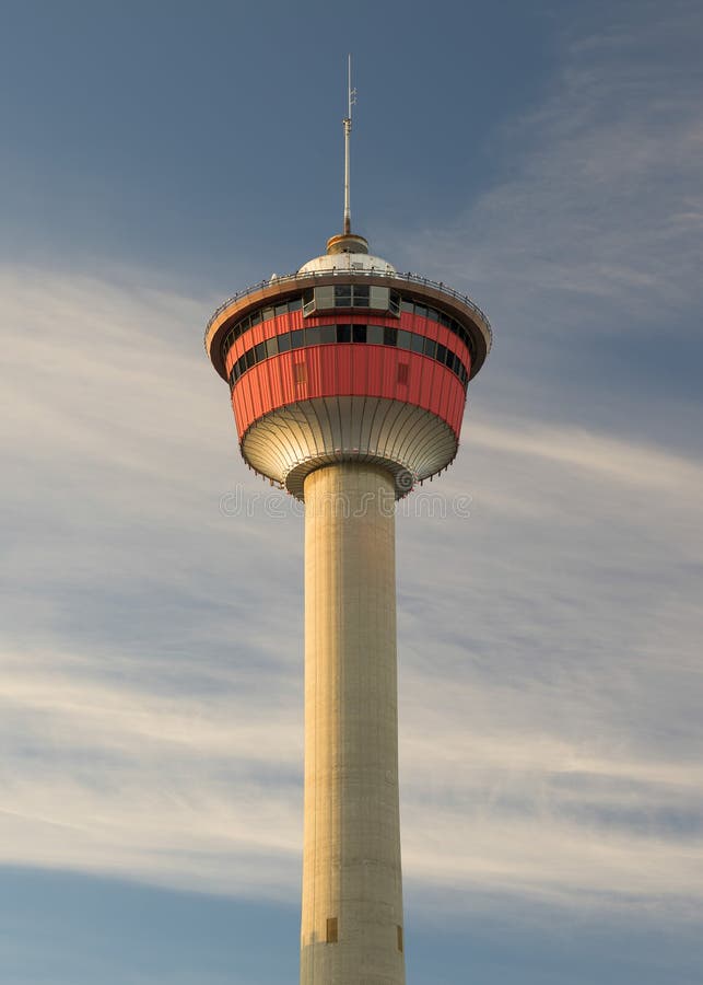 Calgary Tower Against Cloudy Sky Editorial Stock Photo - Image of building, attraction: 348725598