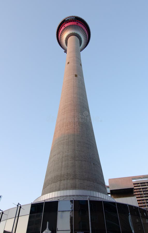 Calgary Tower, Calgary editorial stock photo. Image of structure ...