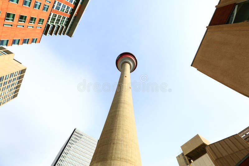 Calgary Tower in Alberta, Canada Stock Photo - Image of nature ...