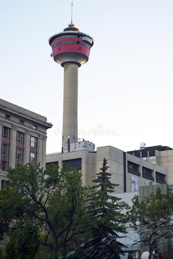 Calgary Tower in Downtown Calgary Stock Photo - Image of calgary ...