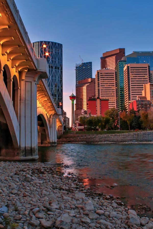 Calgary Tower Standing Tall Stock Image - Image of buildings, city ...