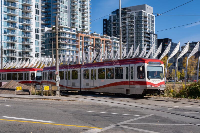 Calgary transit C-train editorial photography. Image of ride - 36228767