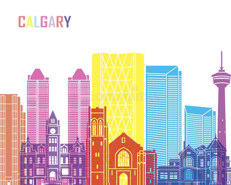 Calgary Skyline Vector Stock Illustrations – 238 Calgary Skyline Vector ...