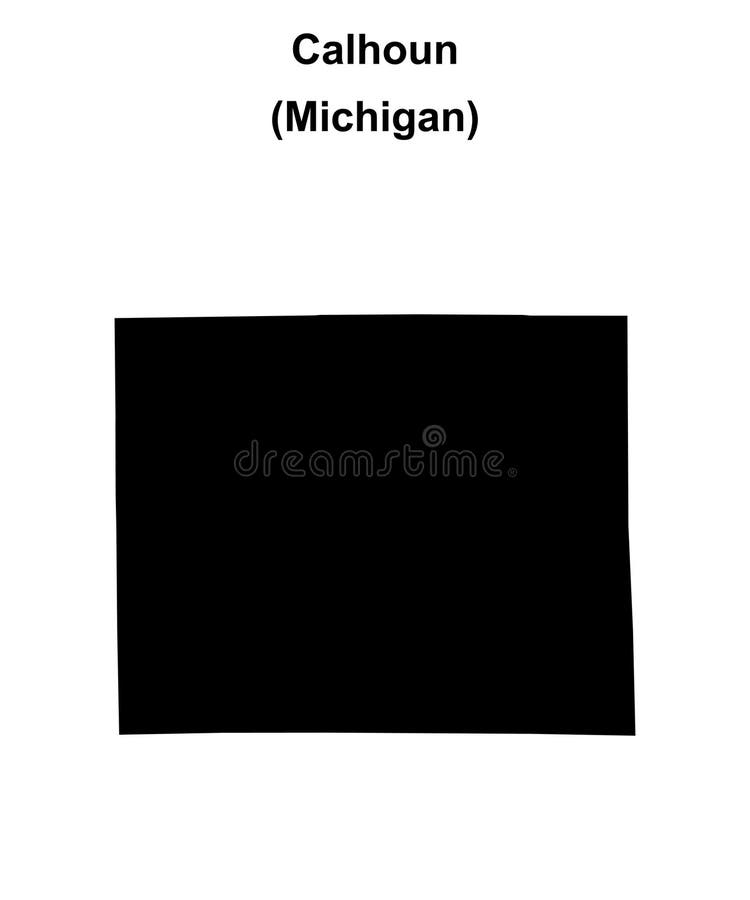 Calhoun outline map stock vector. Illustration of counties - 361607000