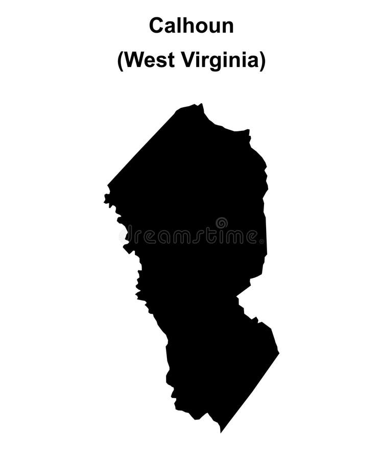 Calhoun outline map stock vector. Illustration of cartography - 361877307