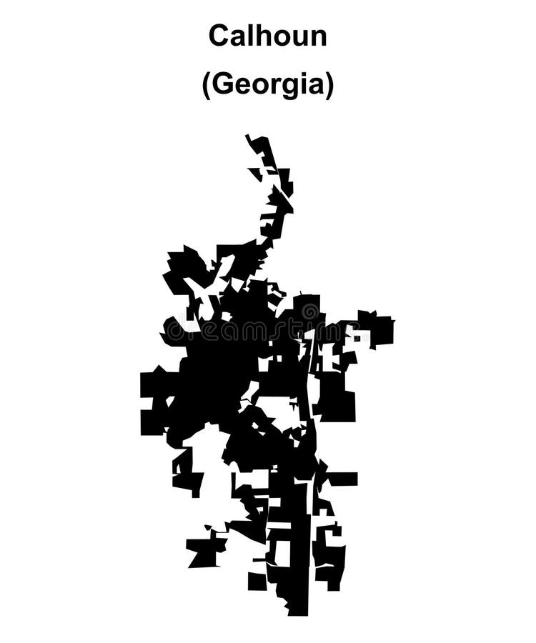 Calhoun outline map stock illustration. Illustration of territory ...