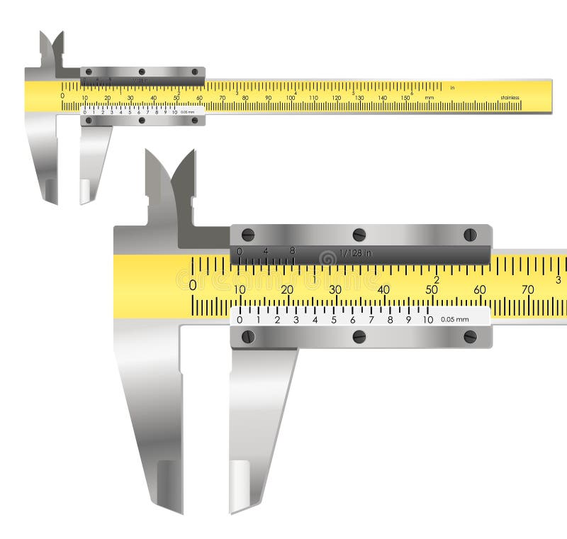Calibrador a vernier ilustración del vector. Ilustración de talla ...