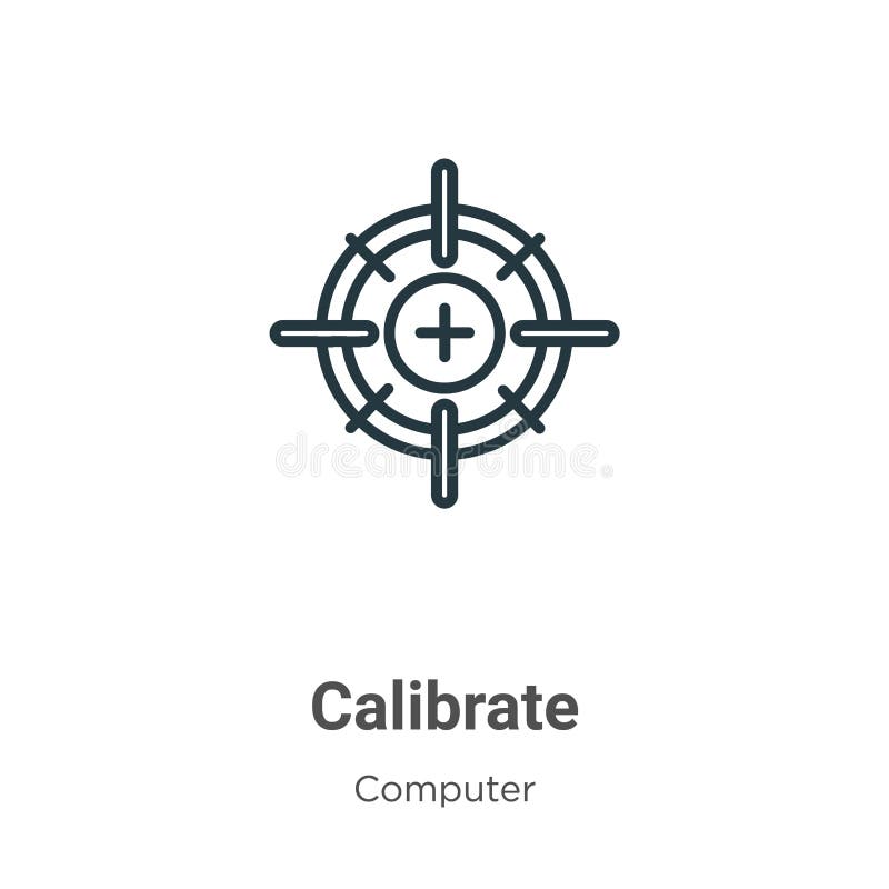 Calibrate Outline Vector Icon. Thin Line Black Calibrate Icon, Flat ...