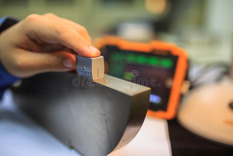 Calibration Outside Micrometer With Gage Block Stock Image Image Of