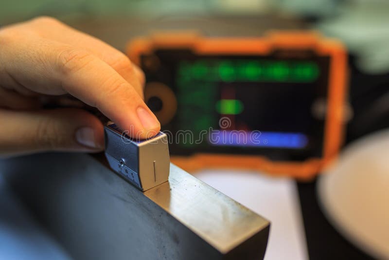 Calibration Outside Micrometer With Gage Block Stock Image Image Of
