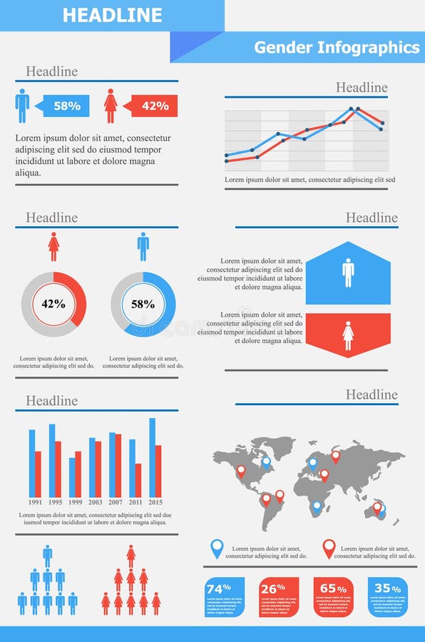 Calibre D'Infographics De Genre Illustration de Vecteur - Illustration ...