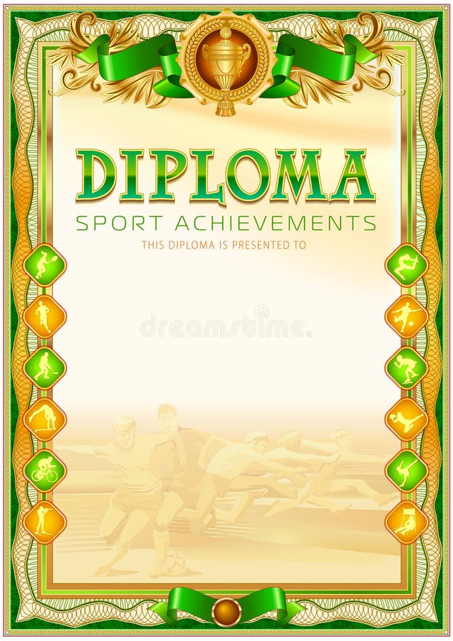 Calibre De Blanc De Diplôme De Sport Illustration Stock - Illustration ...