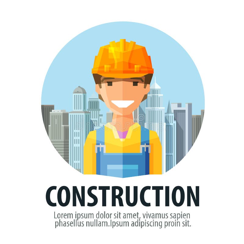 Chantier De Construction, Logo De Vecteur De Chantier Illustration de ...