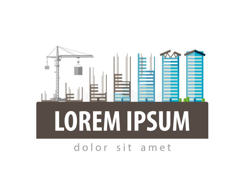 Chantier De Construction, Logo De Vecteur De Chantier Illustration de ...