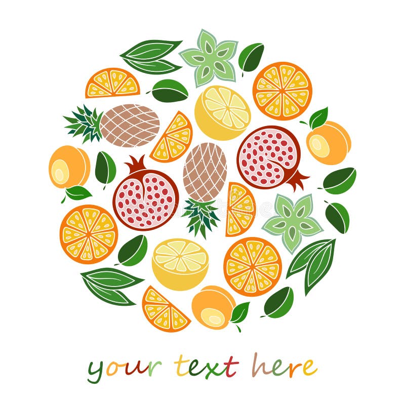 Calibre De Conception De Vecteur Avec Le Fruit Illustration de Vecteur ...