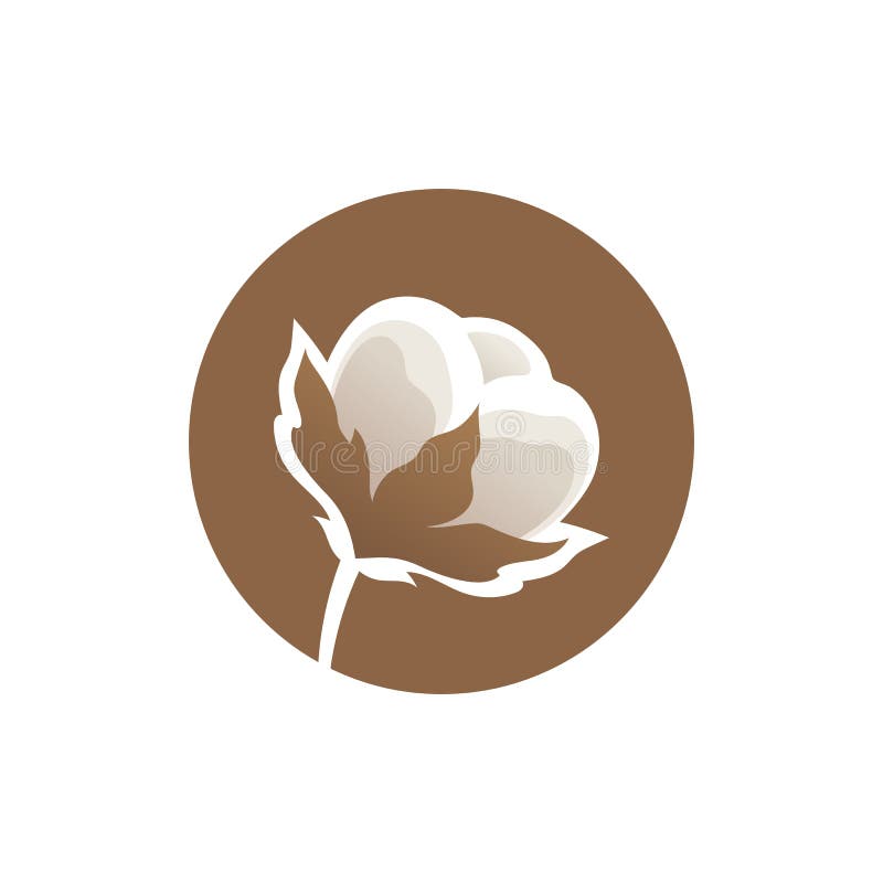 Fleur Et Boule De Coton Symbole Et Logo De Textile Organique D'eco ...