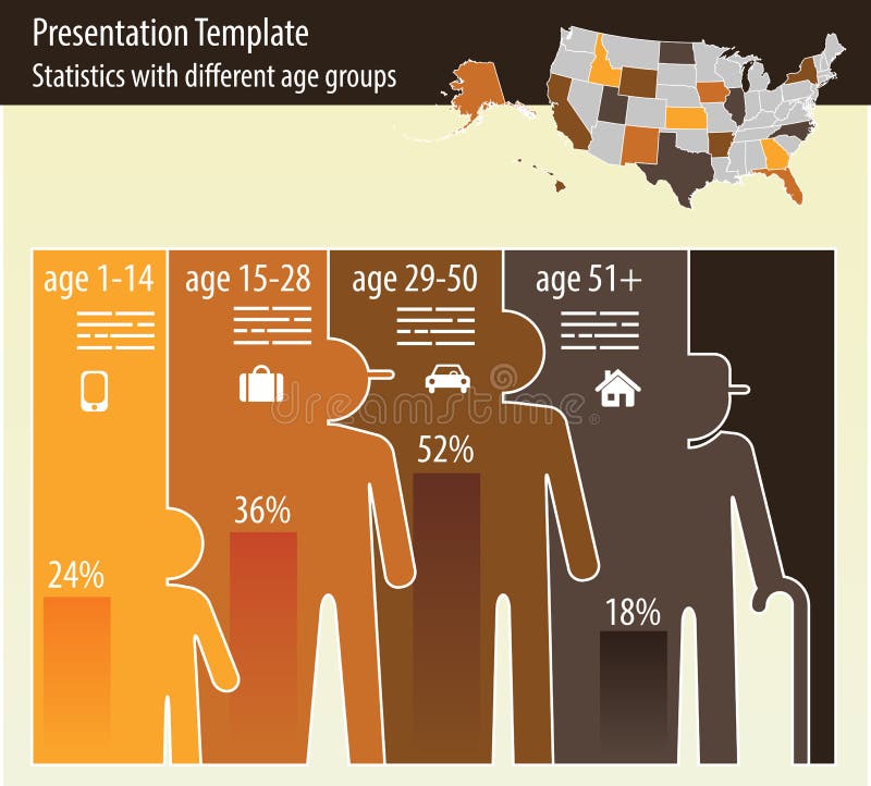 Modèle De Présentation Par Tranche D'âge Illustration de Vecteur ...