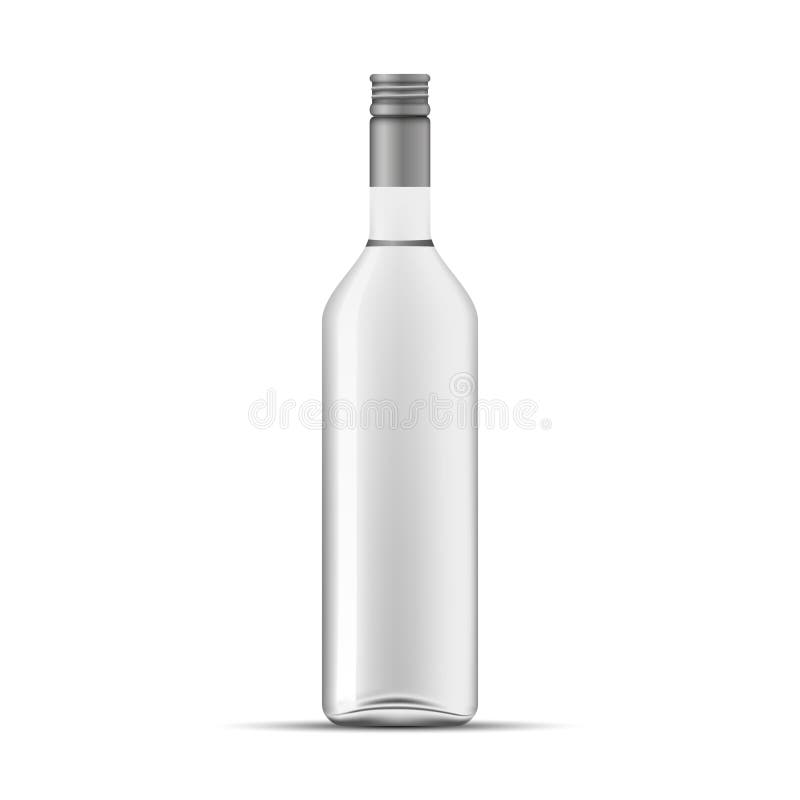 Calibre En Verre De Bouteille De Vodka Illustration de Vecteur ...