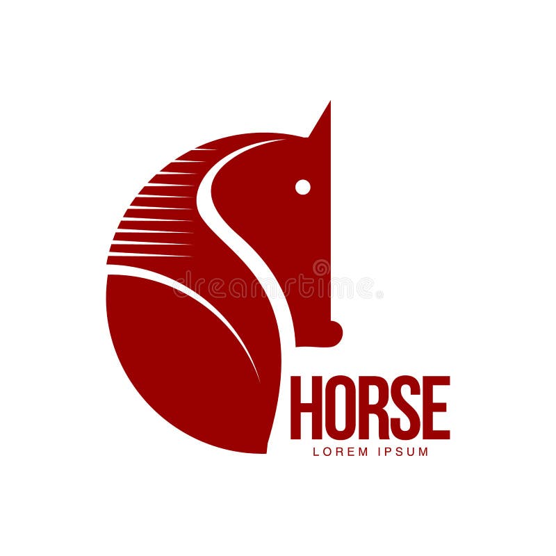 Calibre Graphique De Logo De Profil De Tête De Cheval Illustration de ...