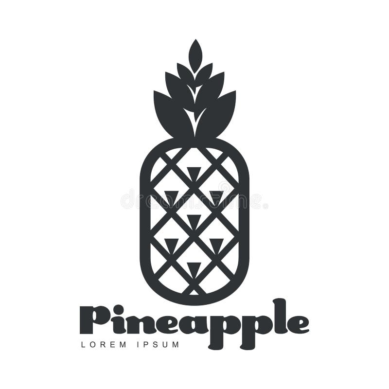 Logo Ananas. Ananas Isolé Sur Fond Blanc Illustration de Vecteur ...