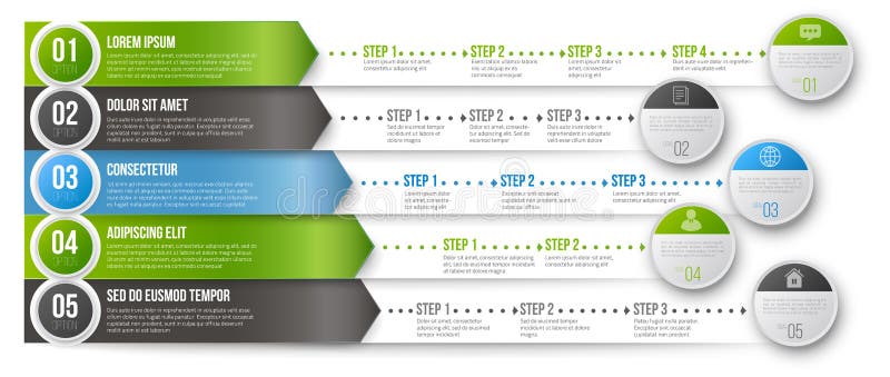Graphique De Chronologie De Diagramme De Calendrier Du Projet Ou De ...