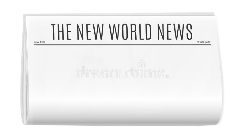 Journal Vide Sur Le Fond Blanc Illustration Stock - Illustration du ...