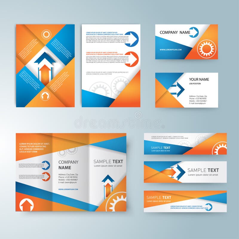 Conception De Disposition De Calibre Avec La Page De Couverture Pour Le Profil D'entreprise ...