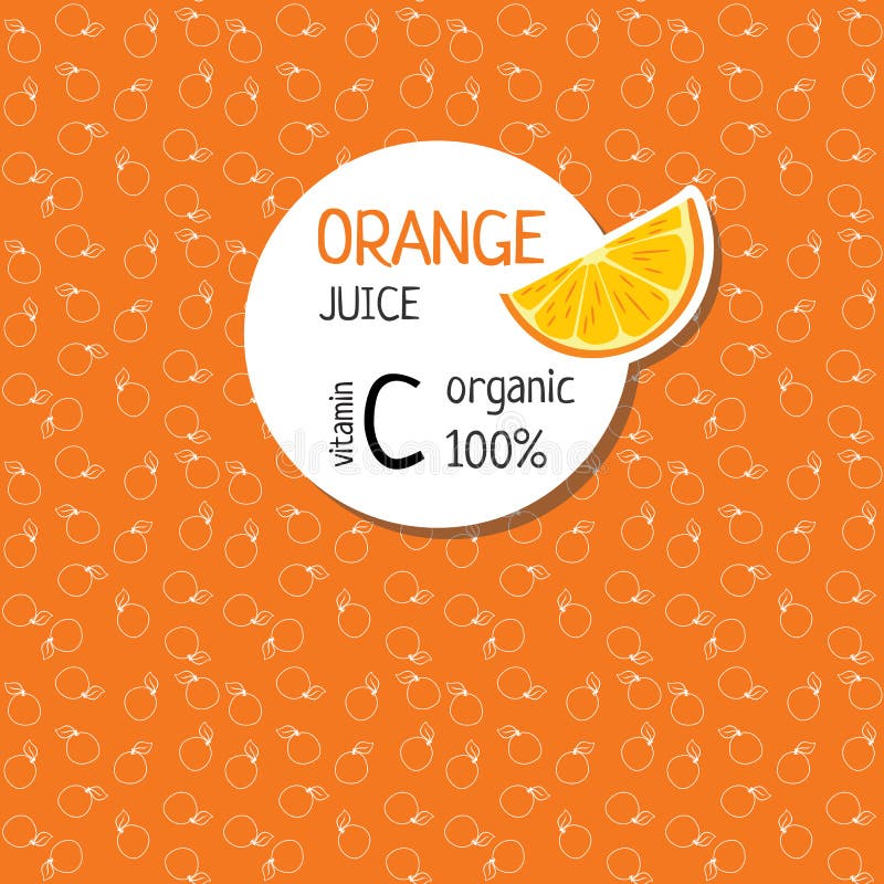 Calibres Pour Le Label Du Jus D'orange Illustration de Vecteur ...