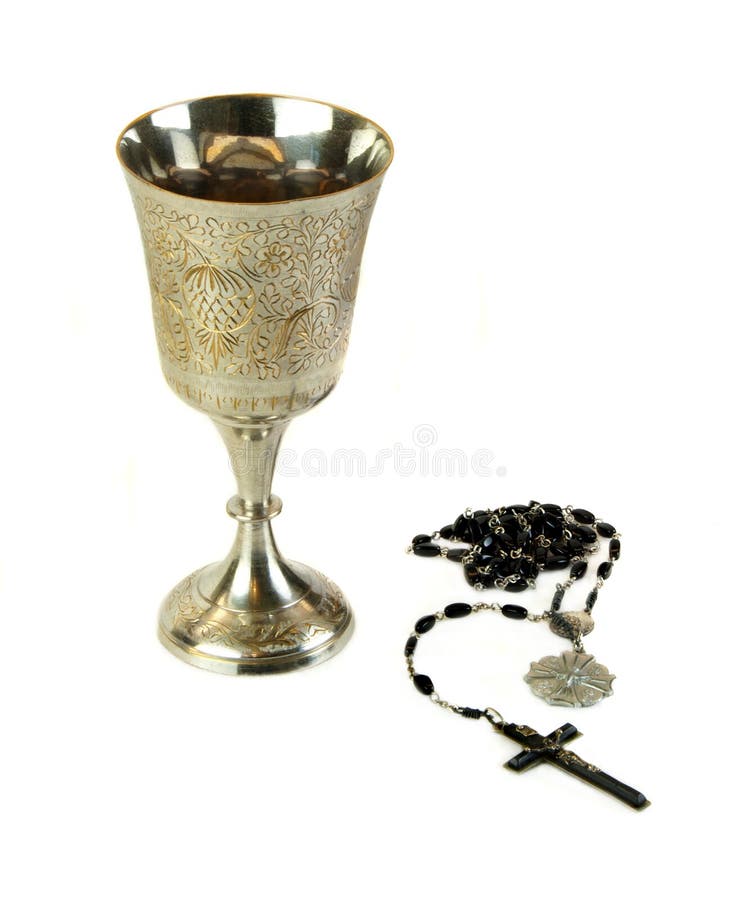 Calice De Communion Avec Le Rosaire Photo stock - Image du saint ...