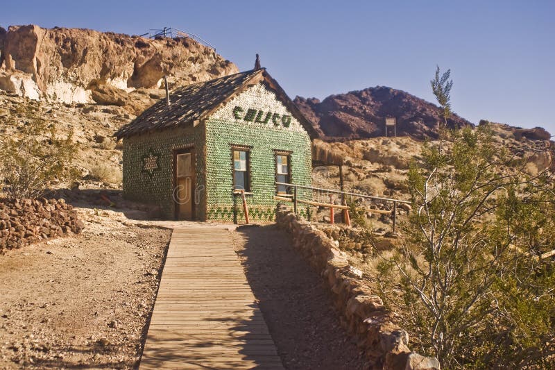 Calico S Historic Bottle House Stock Image - Image of travel, mountains ...