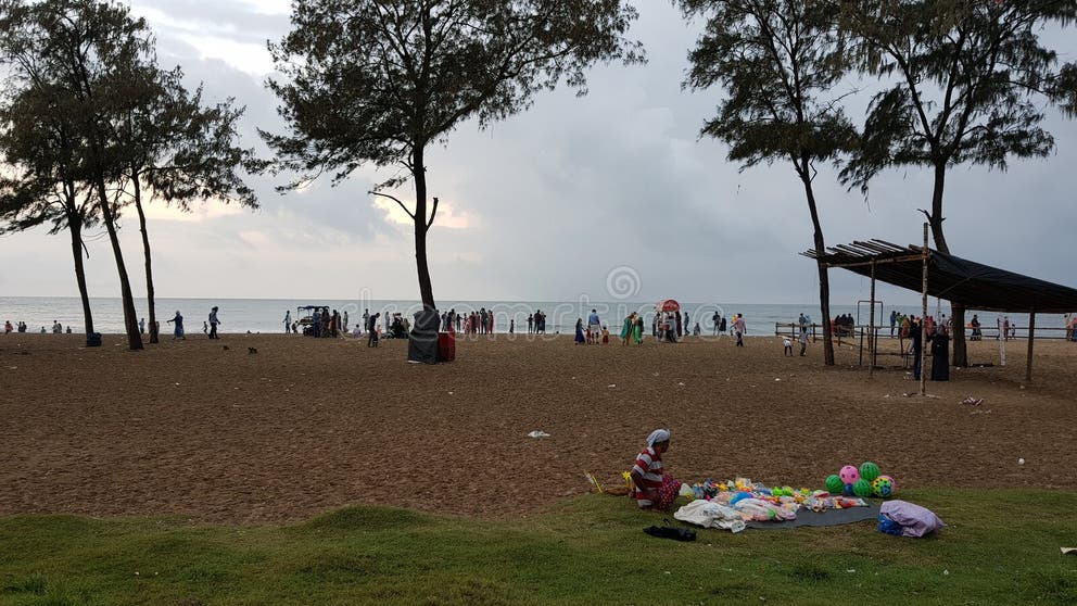 Calicut beach stock image. Image of sunset, beach, calicut - 100828863