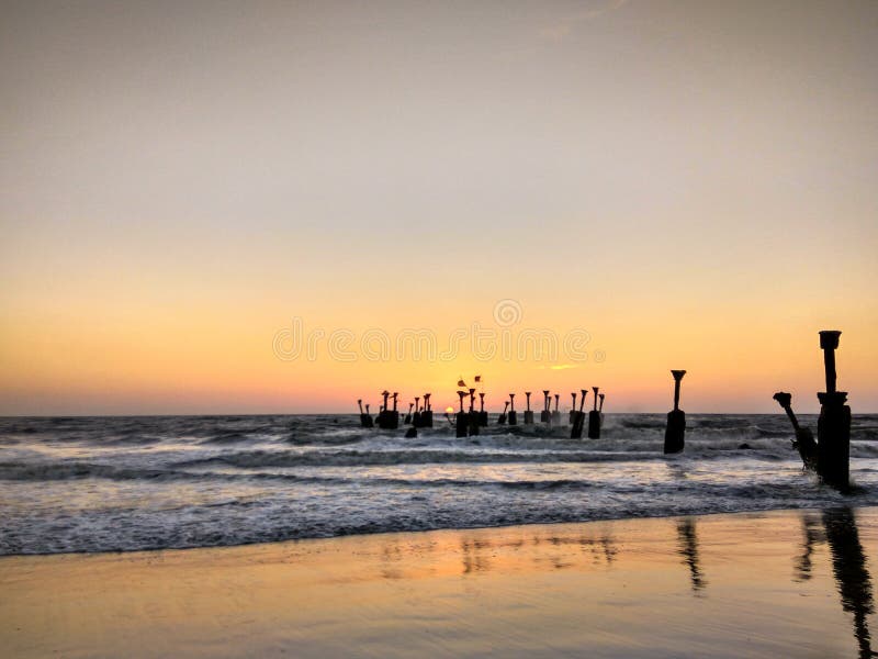 Calicut Beach stock image. Image of arabian, kerala - 124925479