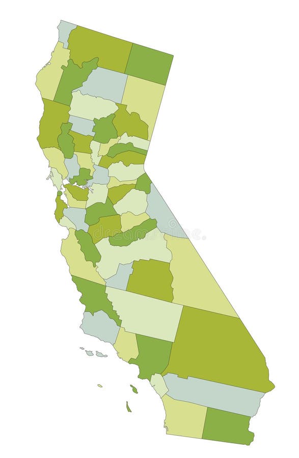 Detailed Editable Political Map with Separated Layers. California Stock ...
