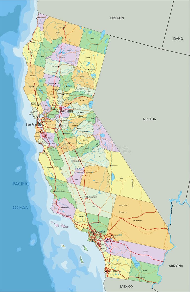 California County Travel Map Stock Photos - Free & Royalty-Free Stock ...