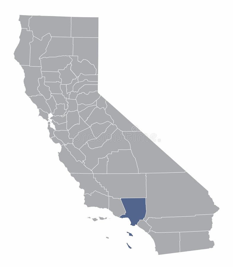 California Administrative Map Stock Vector - Illustration of white ...