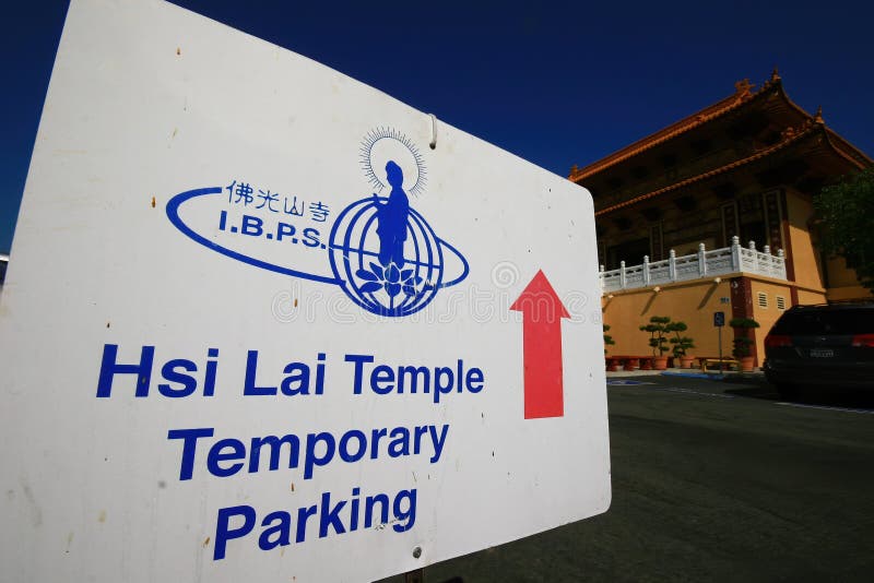 Sunny View of the Hsi Lai Temple Editorial Photo - Image of building ...
