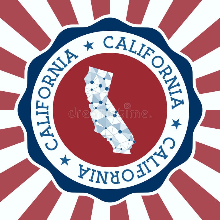 California Badge. stock vector. Illustration of concept - 218241836