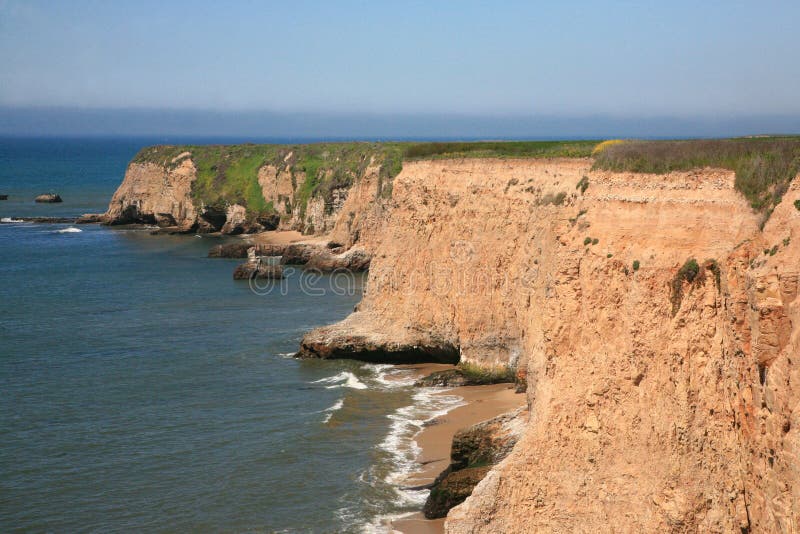 California Beach Cliffs stock photo. Image of shore, waves - 2728394