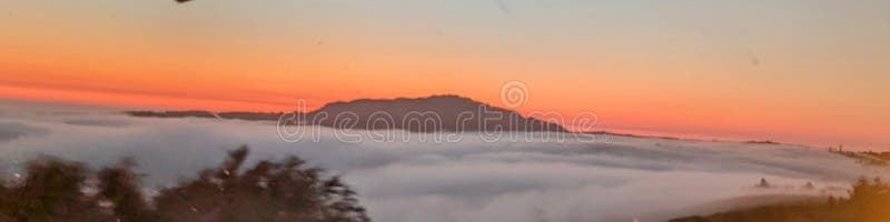 California Coast Fog, California Skyline Evening Stock Photo - Image of ...