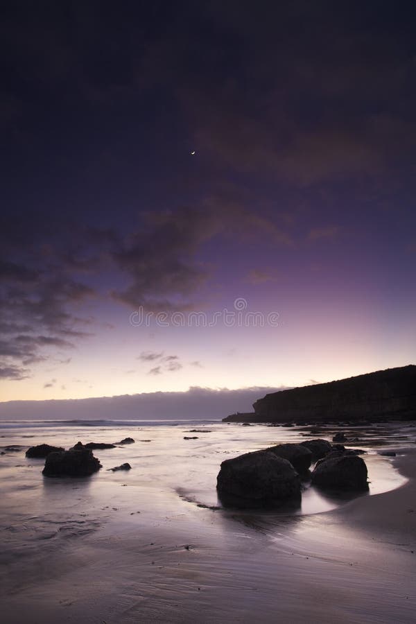 California Coast at night stock photo. Image of wave - 17794854
