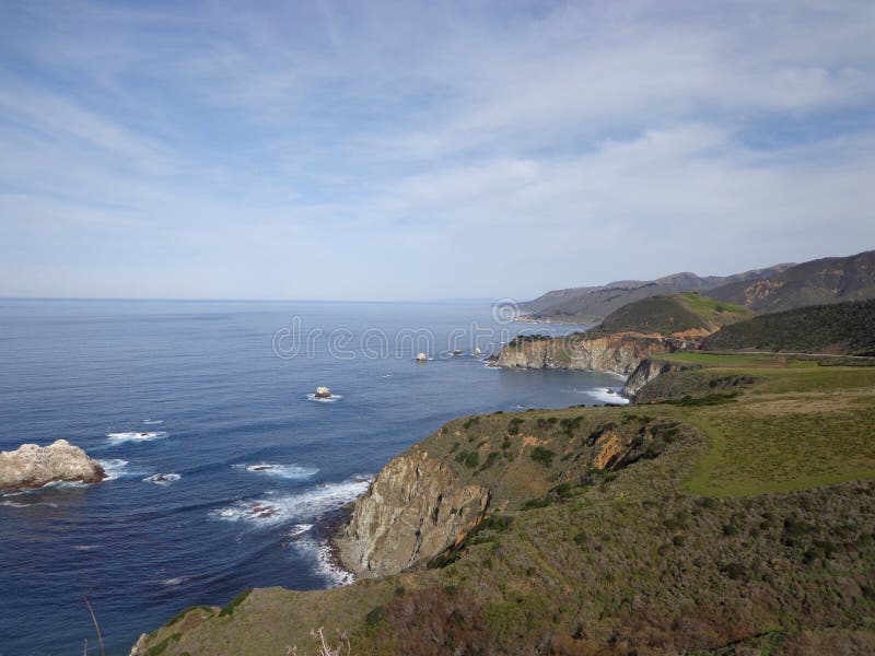 California Coast stock image. Image of highway, clouds - 40562031