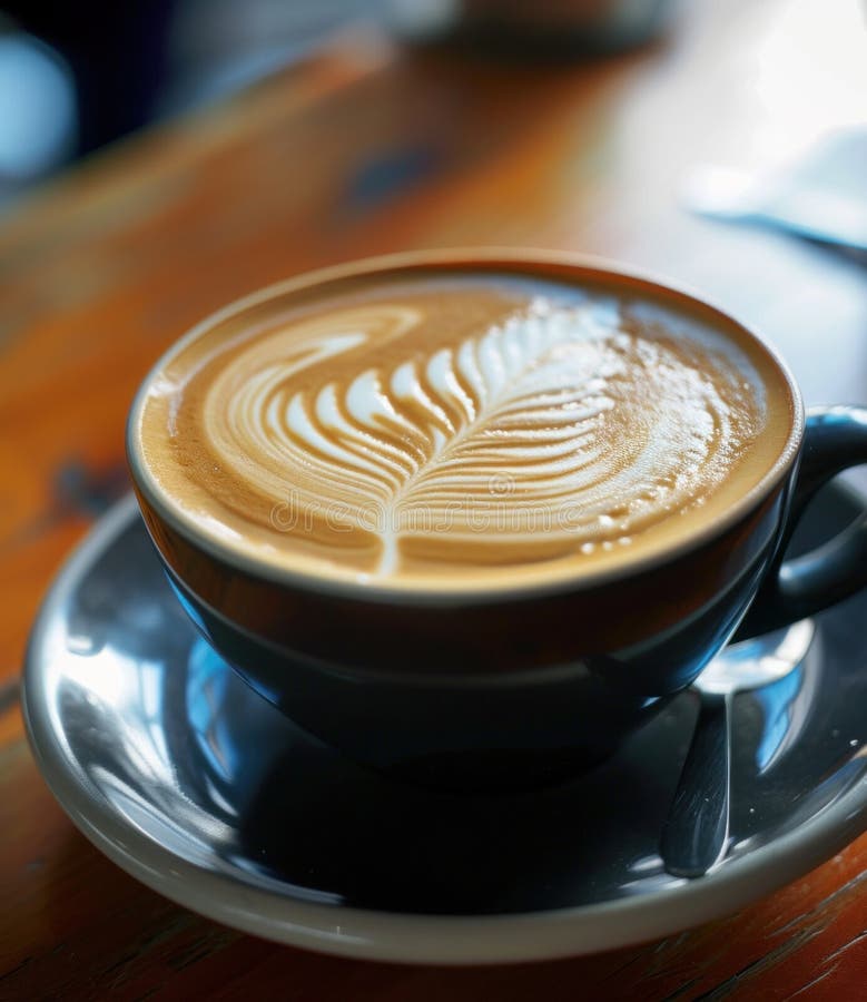 California Coffee Latte Art Stock Photo - Image of saucer, background ...