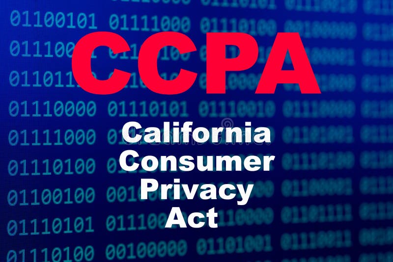 California Consumer Privacy Act or CCPA Symbol Stock Illustration ...
