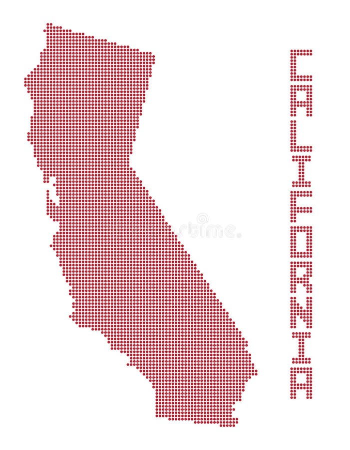 California Dot Map stock illustration. Illustration of pacific - 84871805