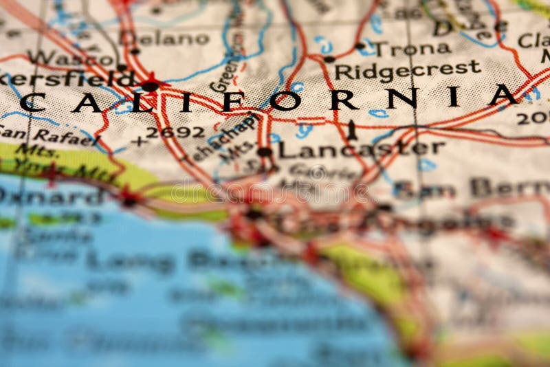 California en el mapa foto de archivo. Imagen de mundo - 246743118